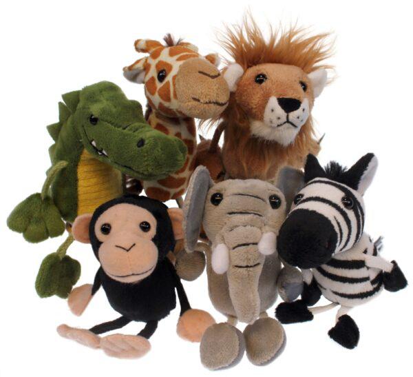 African Animals set of Six Finger Puppets | Planet Apple